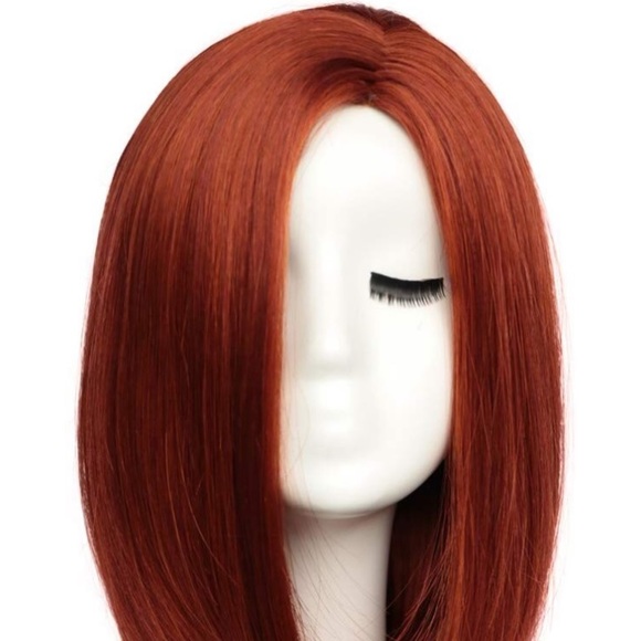 Accessories | Elle Auburn Red Middle Part Bob Wig Nwt | Poshmark